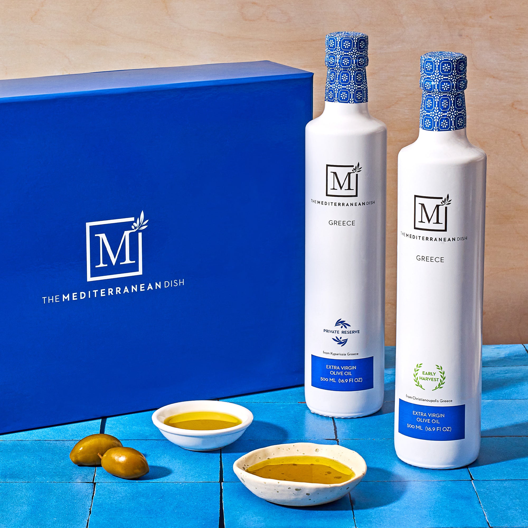 Greek Extra Virgin Olive Oil Gift Set - The Mediterranean Dish