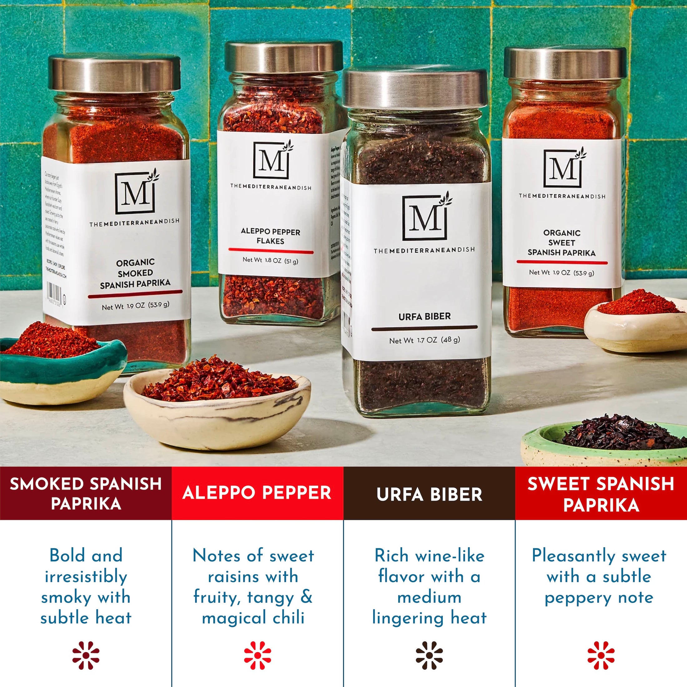 Mediterranean Paprika & Pepper Spices Bundle | The Mediterranean Dish Shop