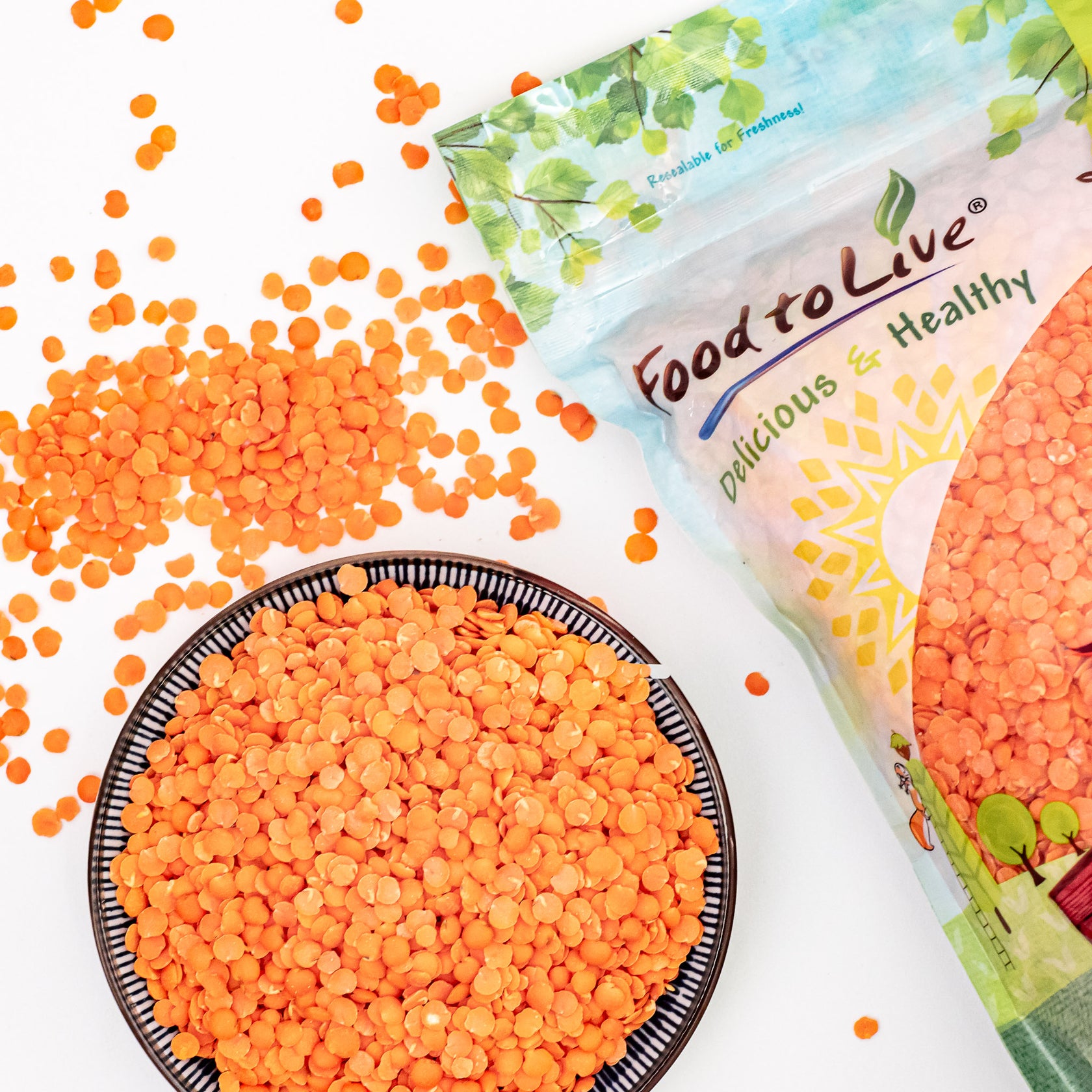 Organic Red Split Lentils | The Mediterranean Dish Shop