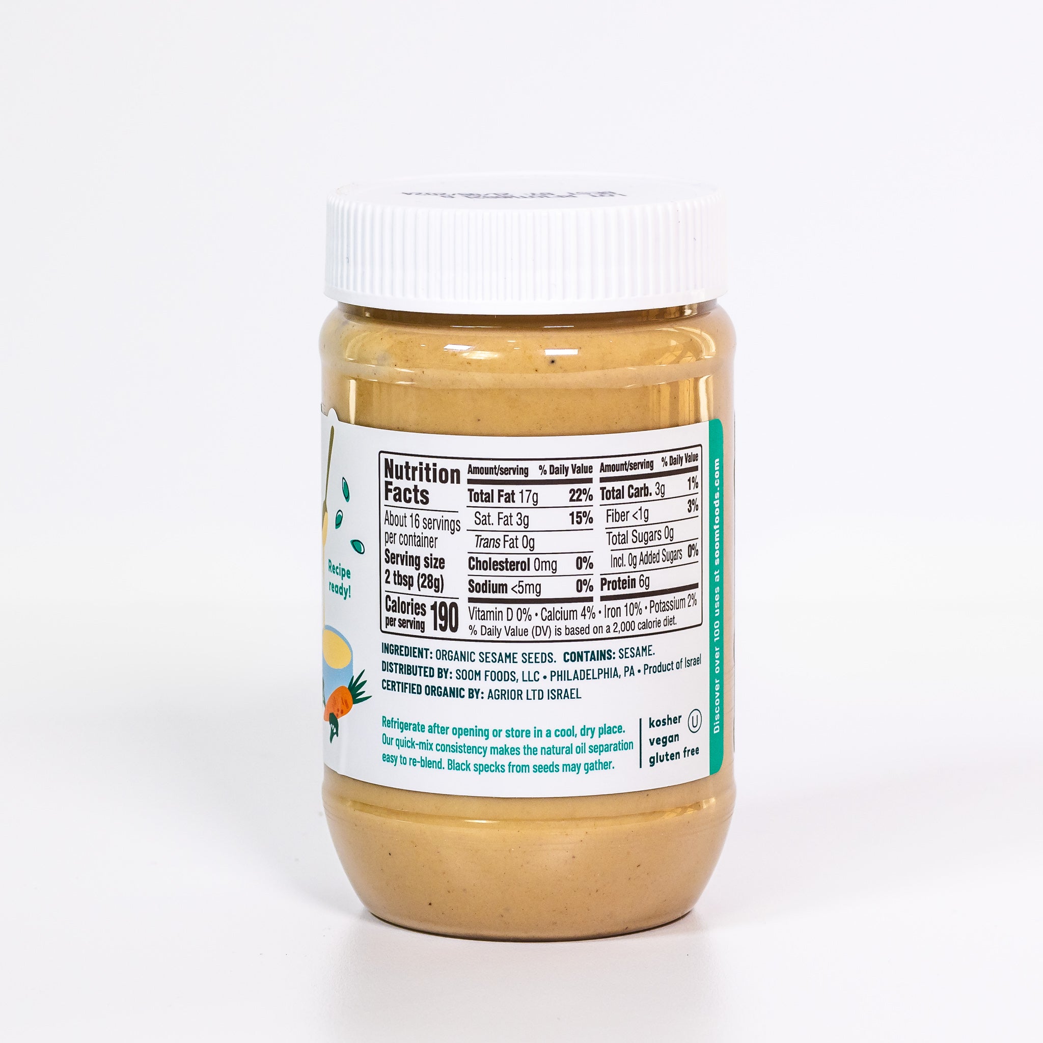 Soom Organic Tahini | The Mediterranean Dish Shop